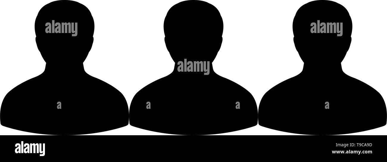 Client icon vector male group of persons symbol avatar for business in ...