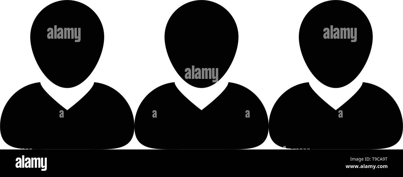 Management icon vector male group of persons symbol avatar for business ...