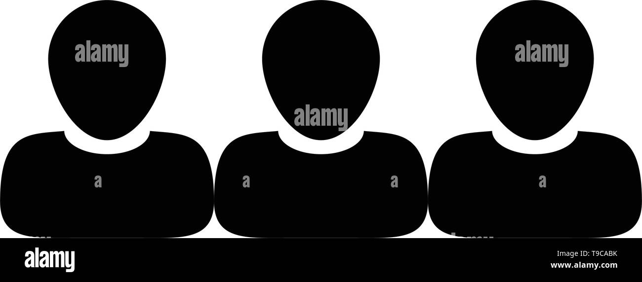 Hr icon vector male group of persons symbol avatar for business ...