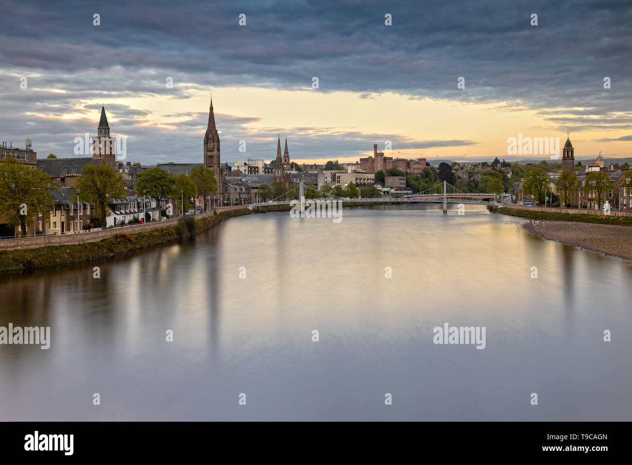 Impression of Inverness and the Greig Street Bridge in Scotland at ...