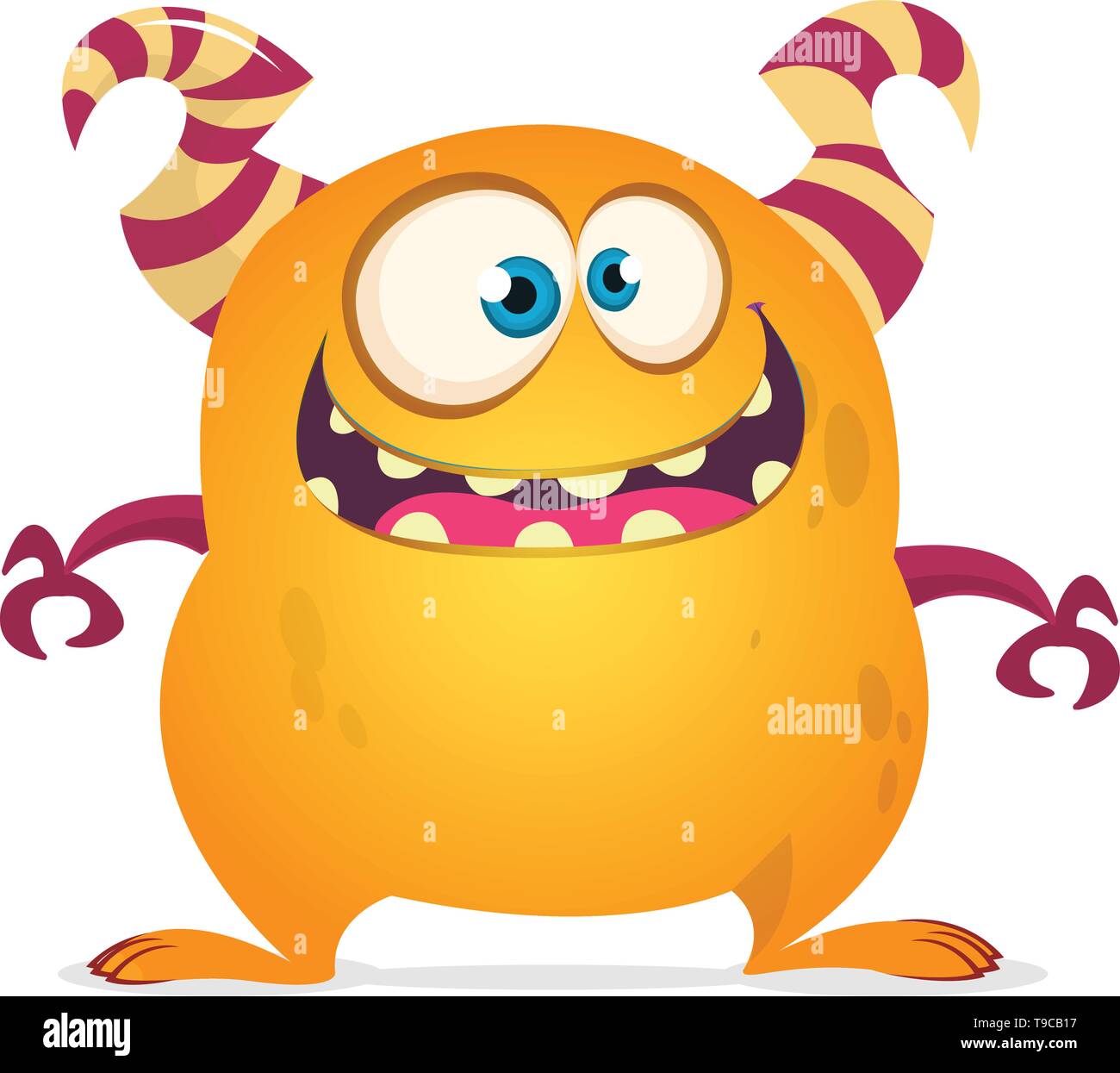 Orange Monster Clipart