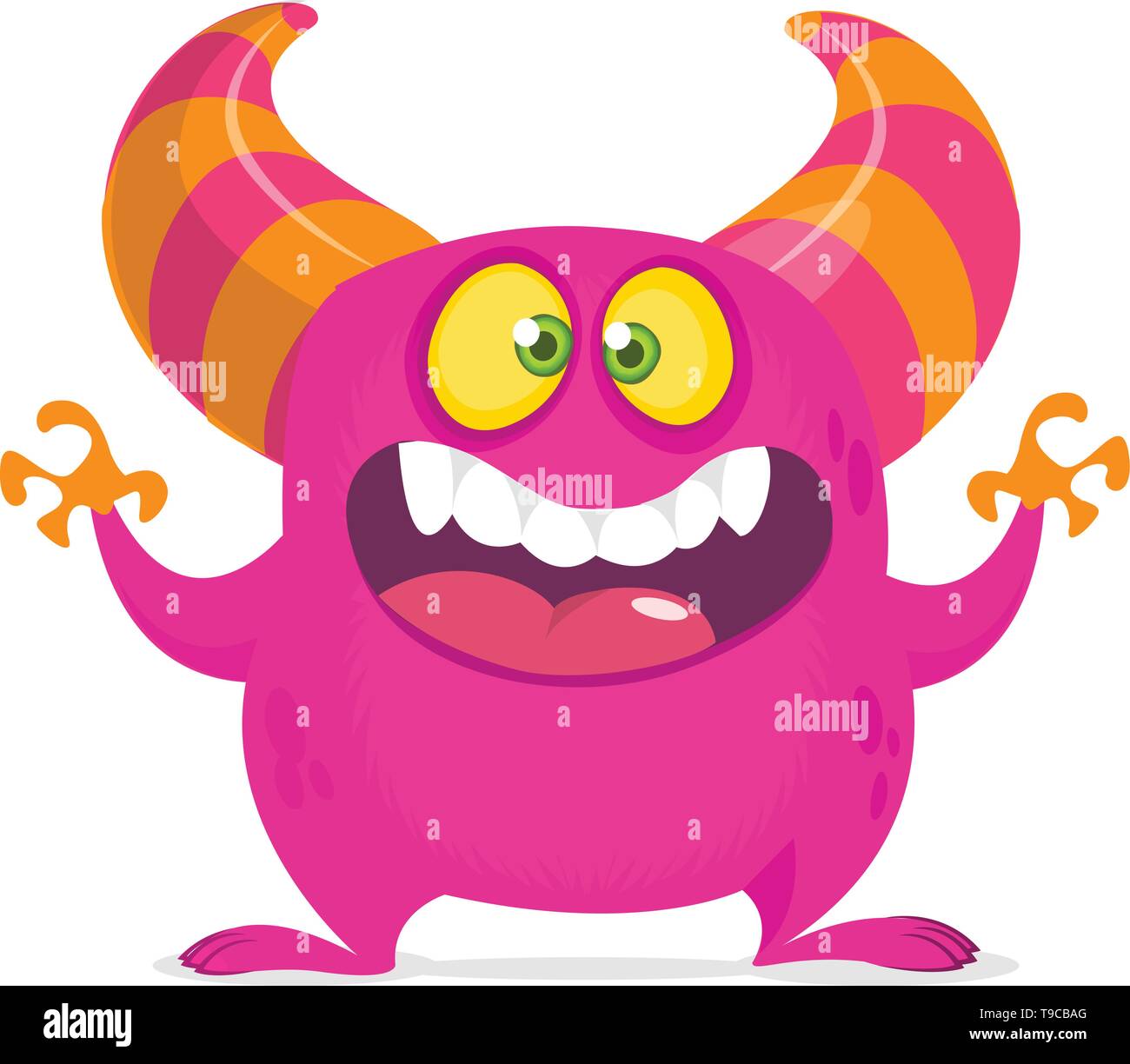 Pink Cartoon Monster