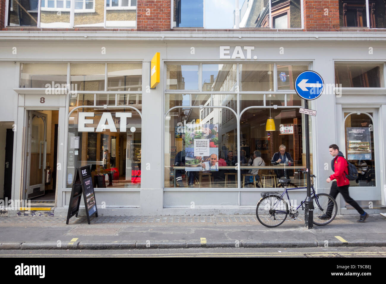 Exterior of Eat restaurant chain outlet in Soho, London, UK Stock Photo ...
