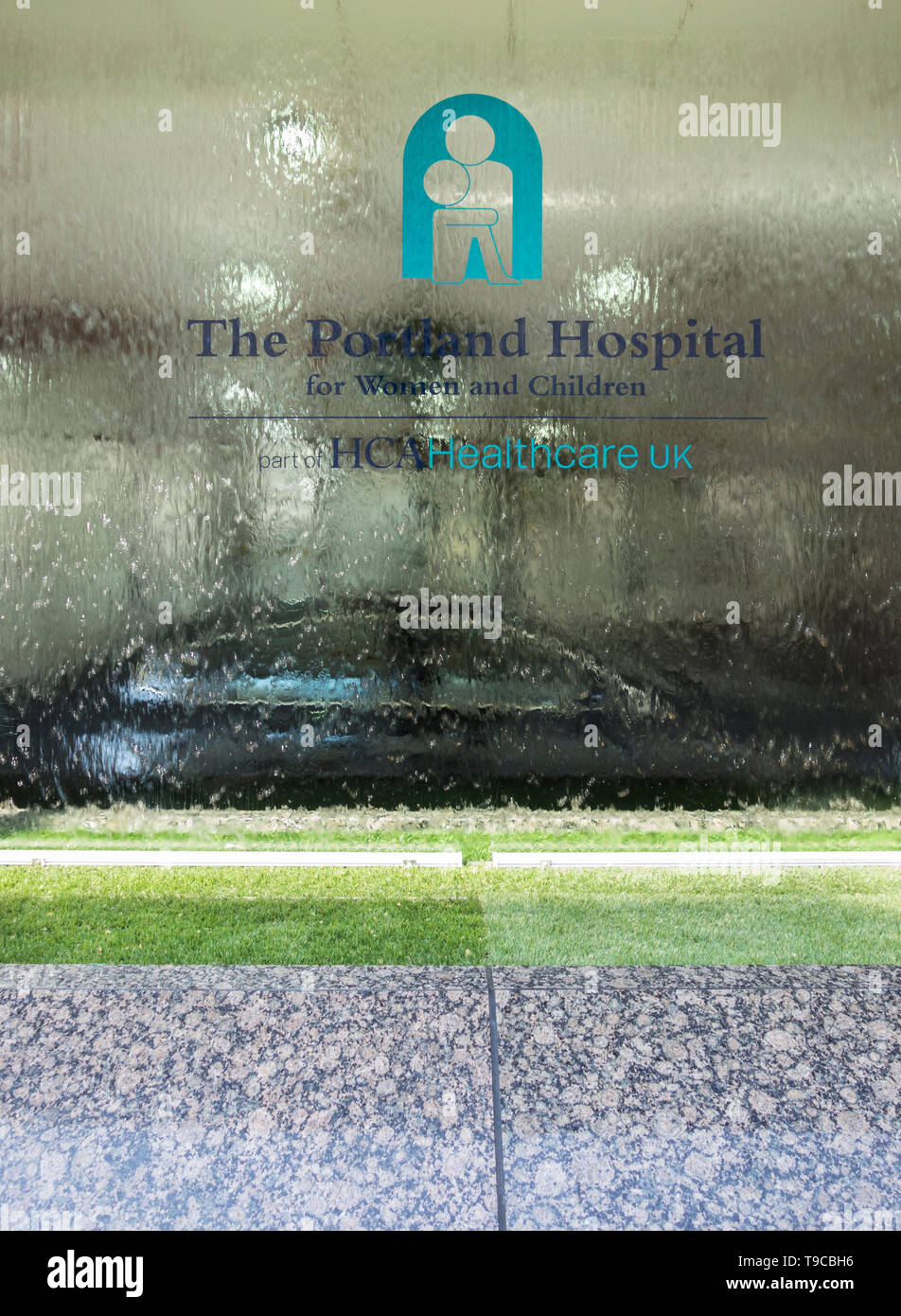 Entrance signage outside The Portland Hospital for Women and Children ...