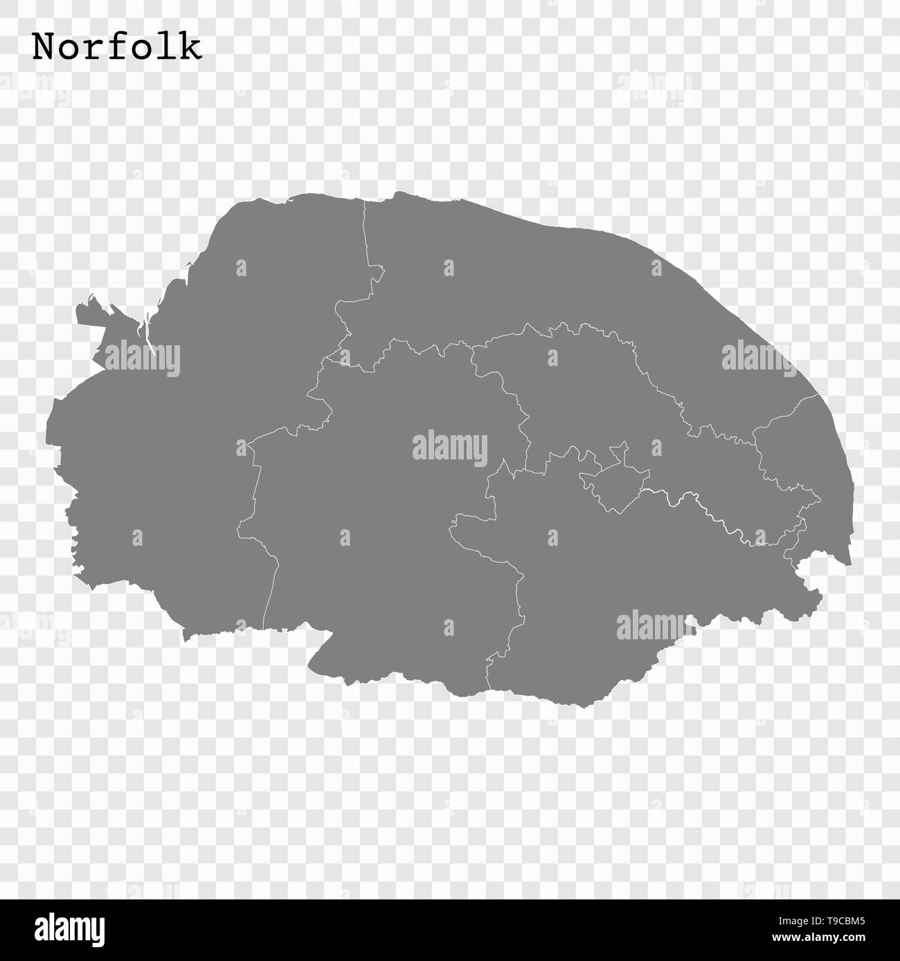 Map Of Norfolk High Resolution Stock Photography and Images - Alamy