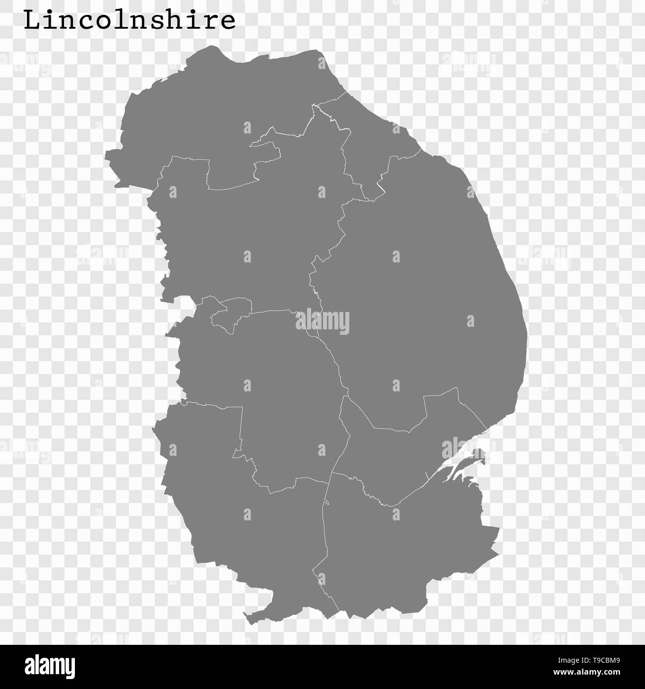 Lincolnshire england map hi-res stock photography and images - Alamy