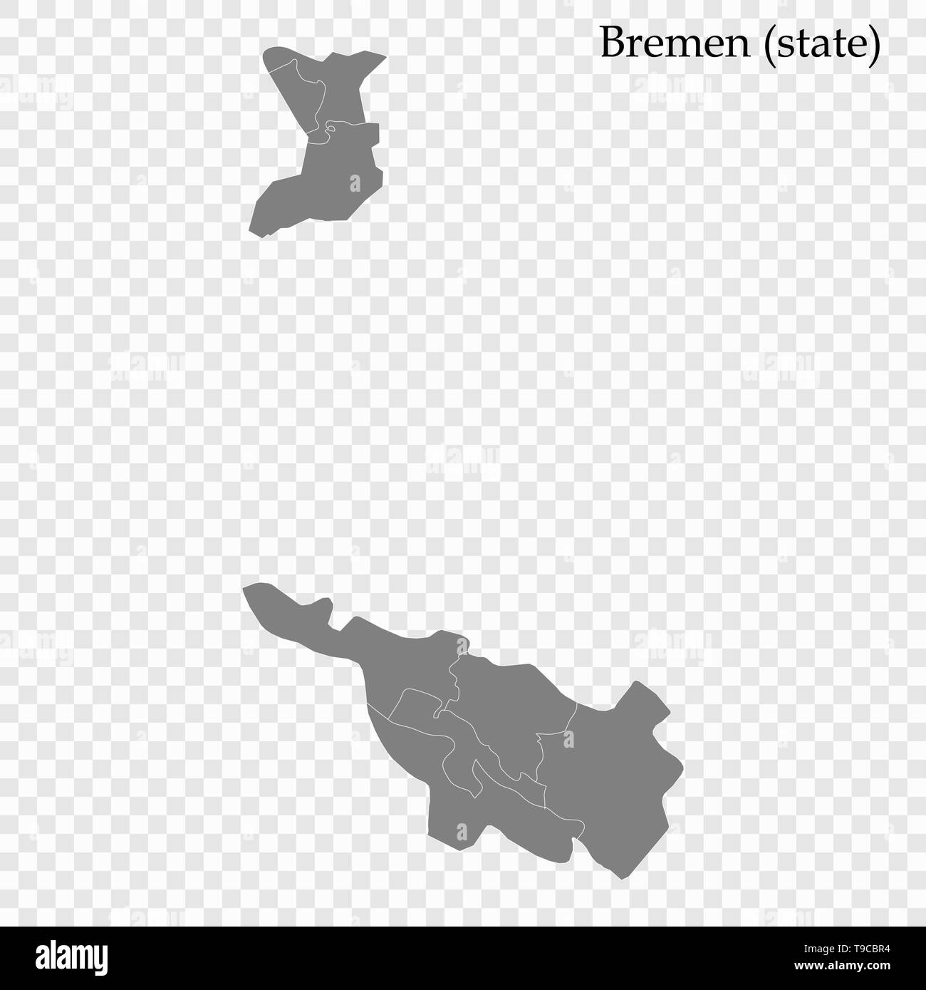 Greater germany administrative map hi-res stock photography and images ...