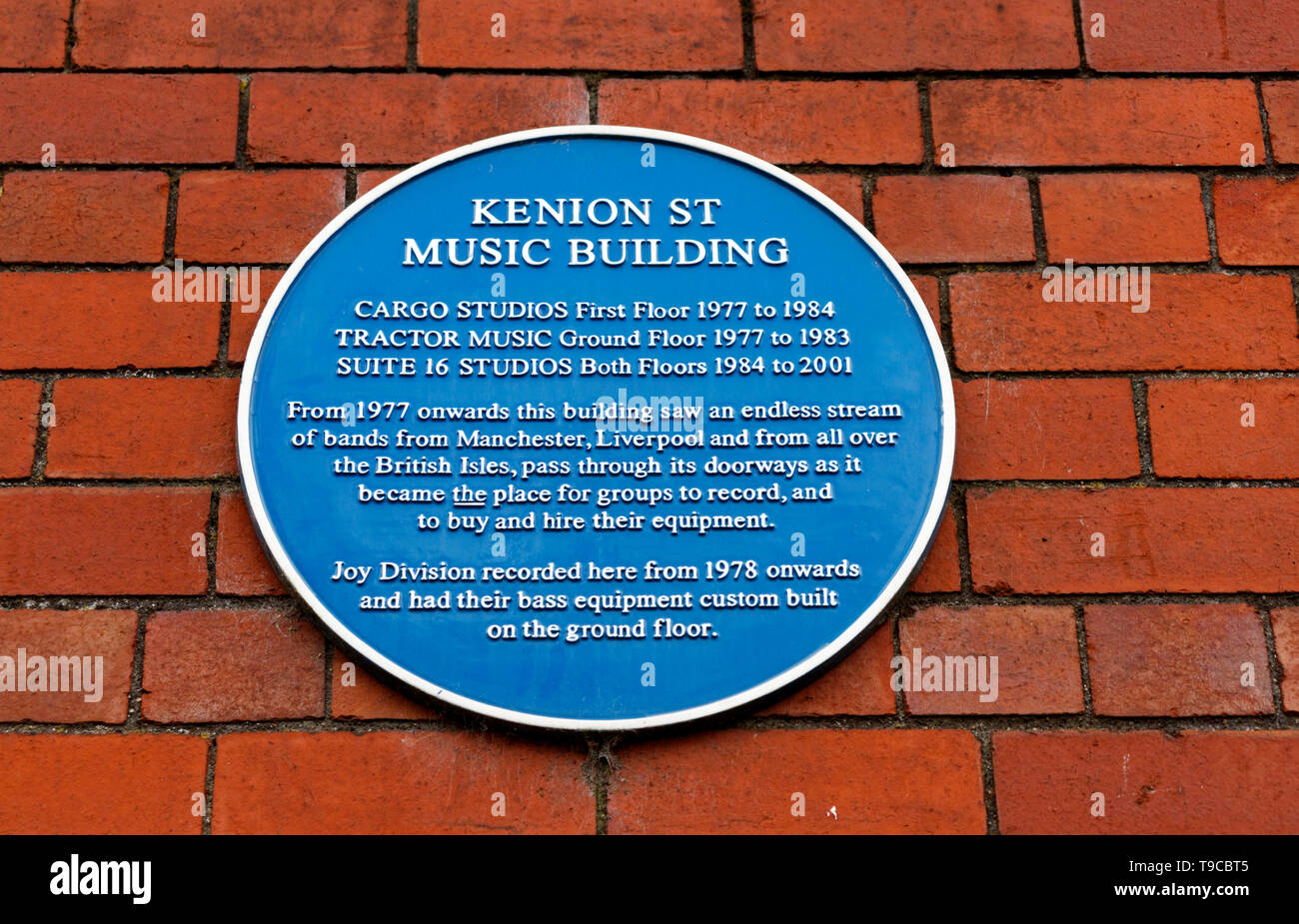 Kenion Street Music Building Blue Plaque Stock Photo - Alamy