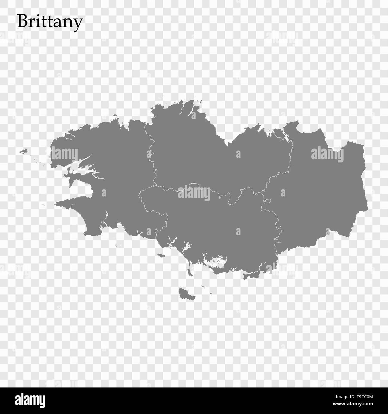 Map of brittany hi-res stock photography and images - Alamy