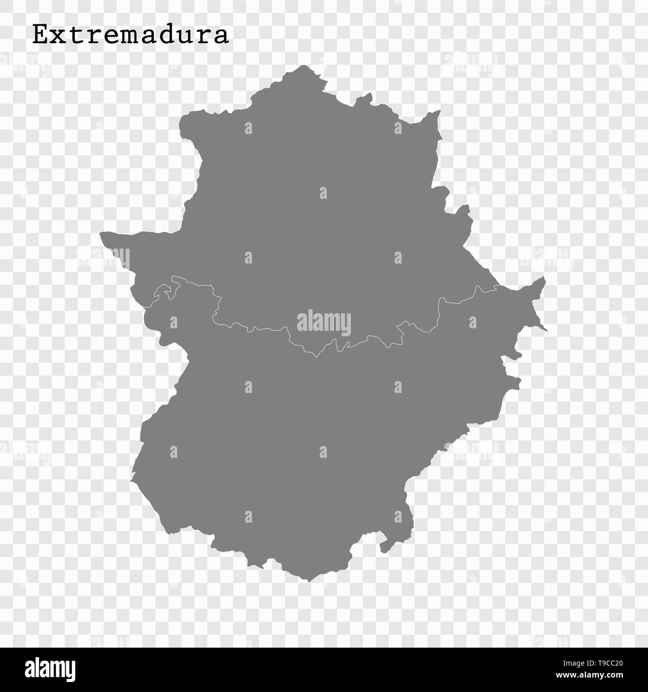 Map of extremadura hi-res stock photography and images - Alamy