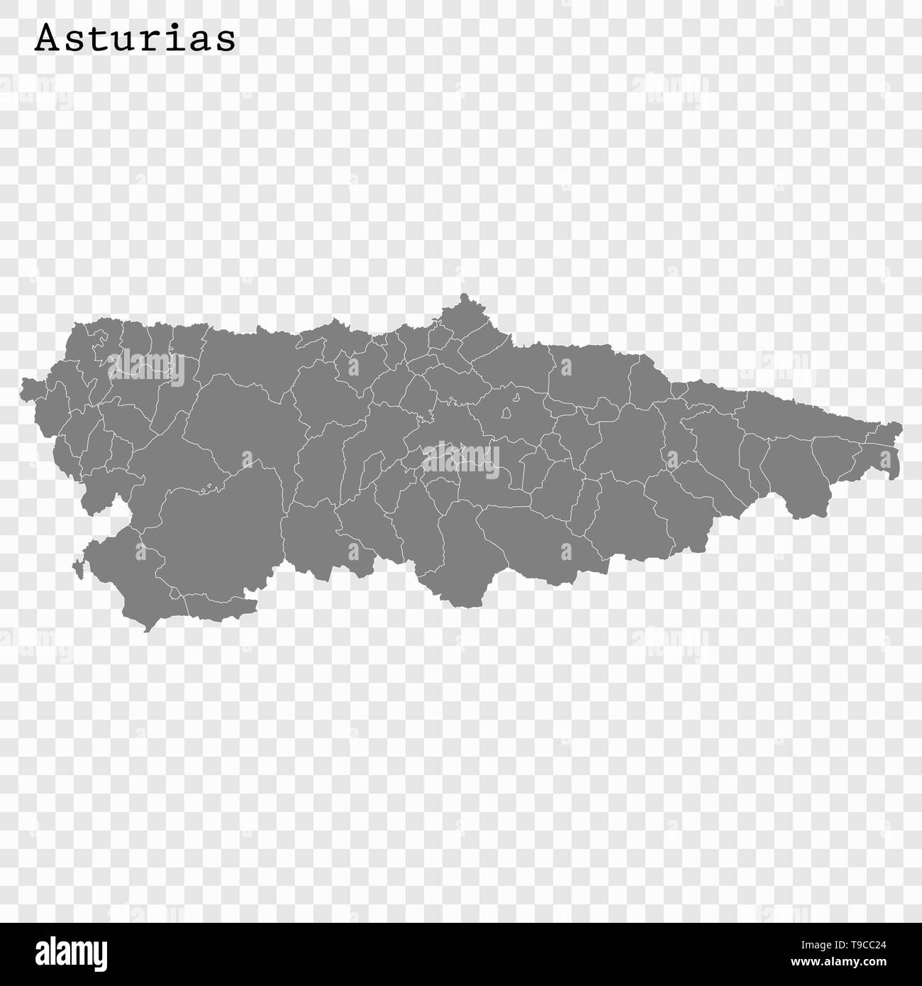 Asturias map Stock Vector Images - Alamy