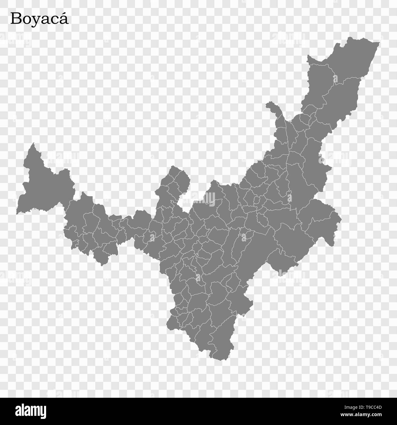 High Quality map of Boyaca is a state of Colombia, with borders of the districts Stock Vector ...