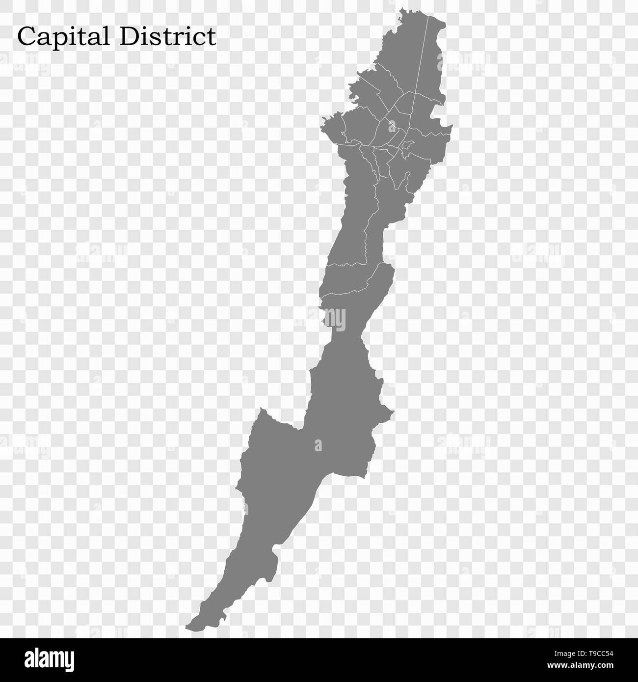 High Quality map of Capital district is a state of Colombia, with ...