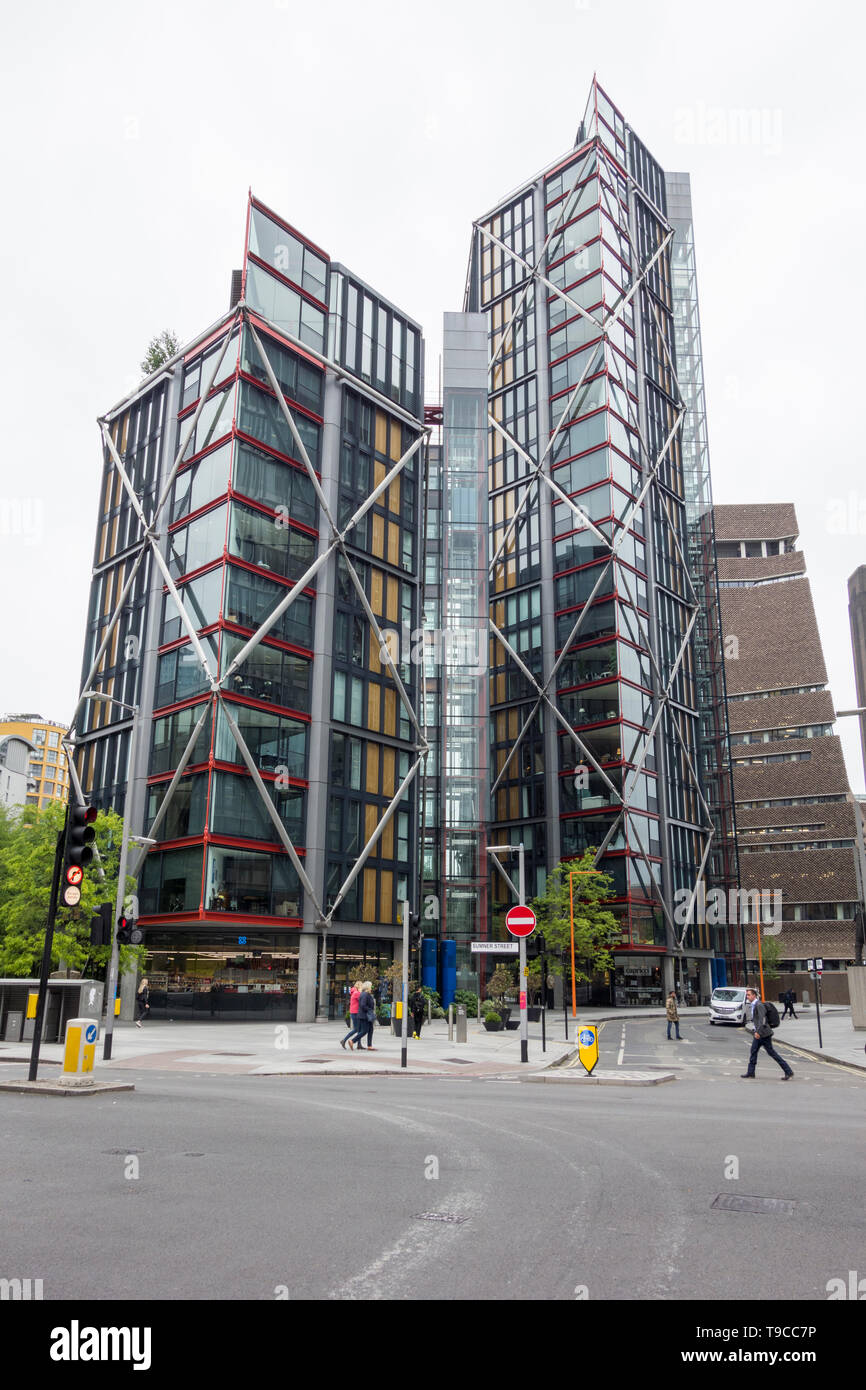 Neo Bankside apartment buildings as seen from Southwark Street, London ...