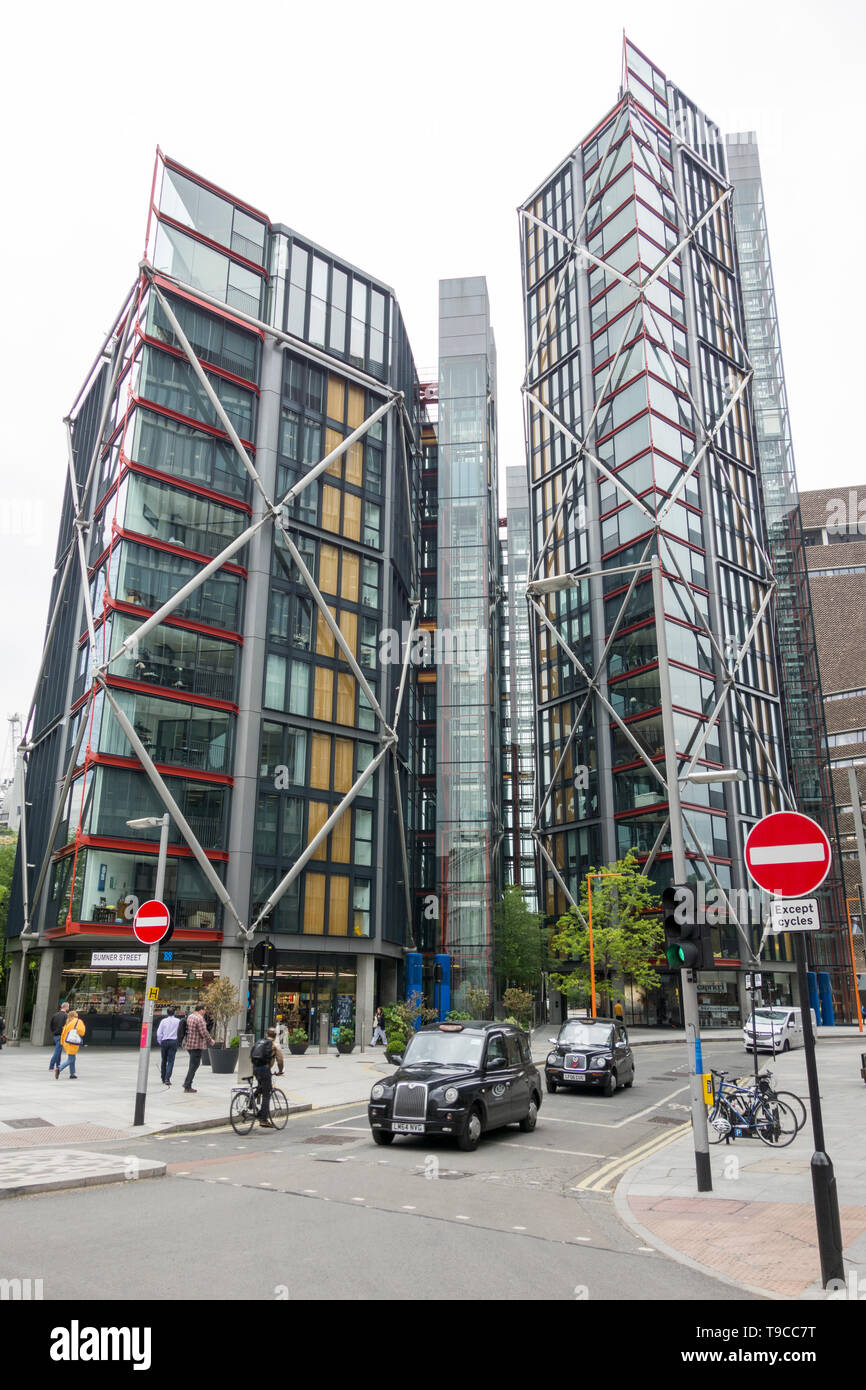 Neo Bankside apartment buildings as seen from Southwark Street, London ...