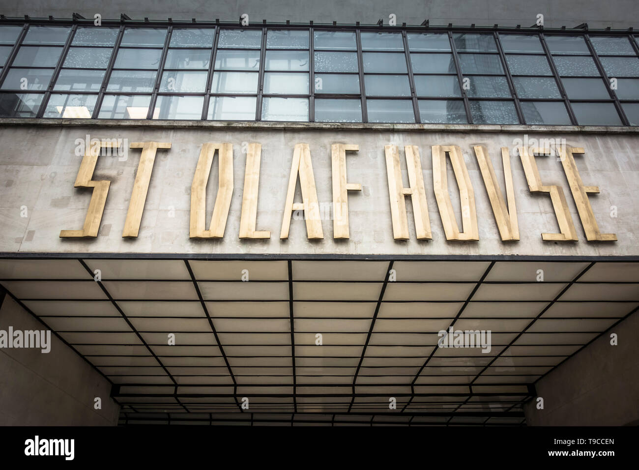 Entrance to the striking Art Deco St Olaf House, London Bridge Hospital ...