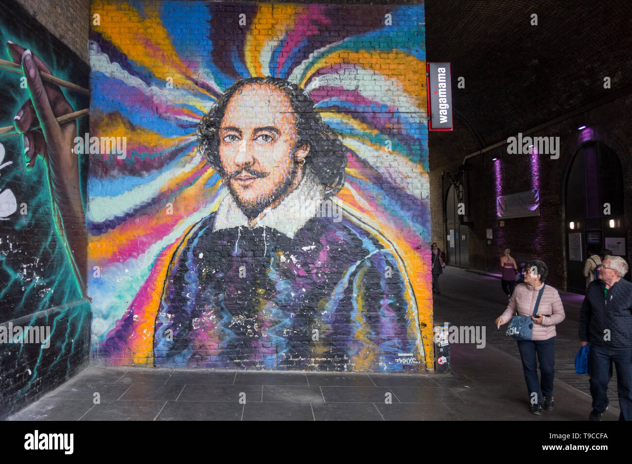 London Southwark Mural William Shakespeare High Resolution Stock ...