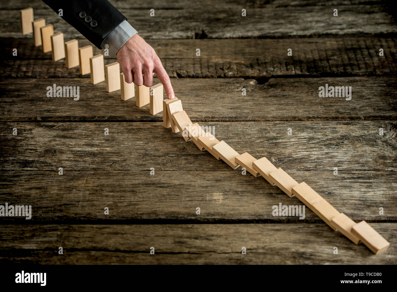 Domino chain aerial hi-res stock photography and images - Alamy