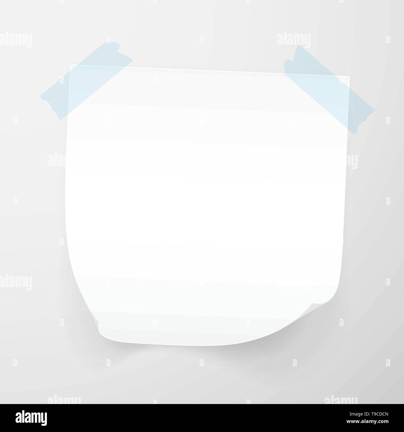 White sheets of note paper isolated on transparent background. Sticky ...