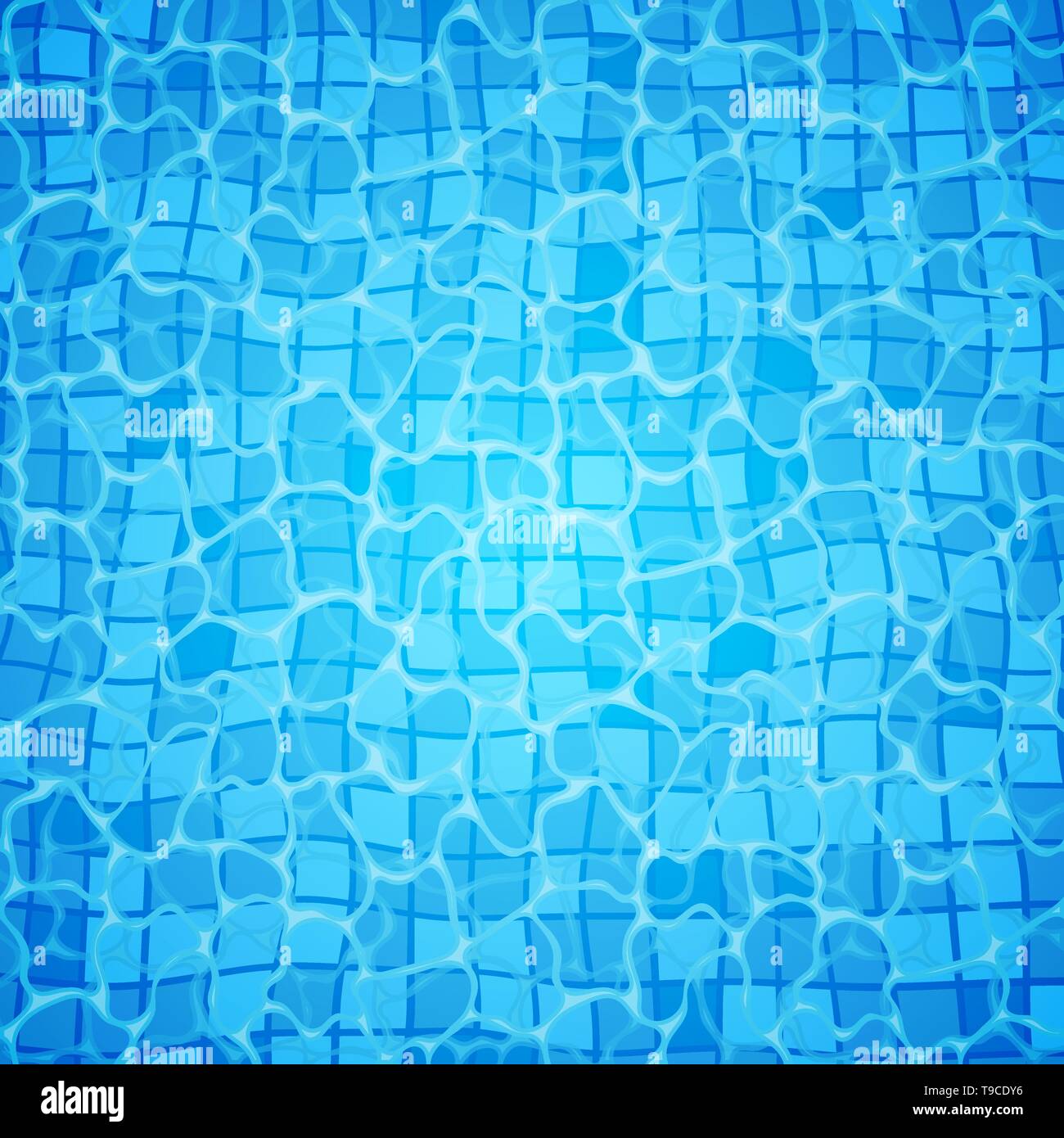 Swimming pool bottom caustics ripple and flow with waves background ...