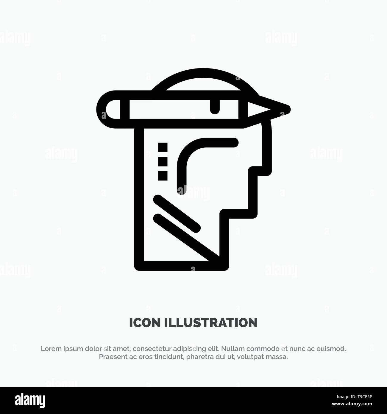 Writing head Stock Vector Images - Alamy