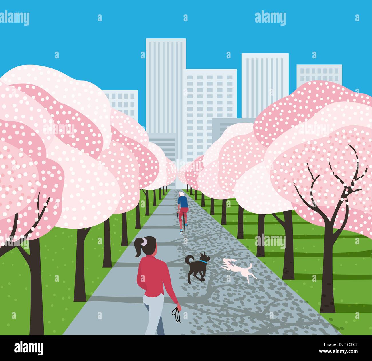 Japan and city park Stock Vector Images - Alamy