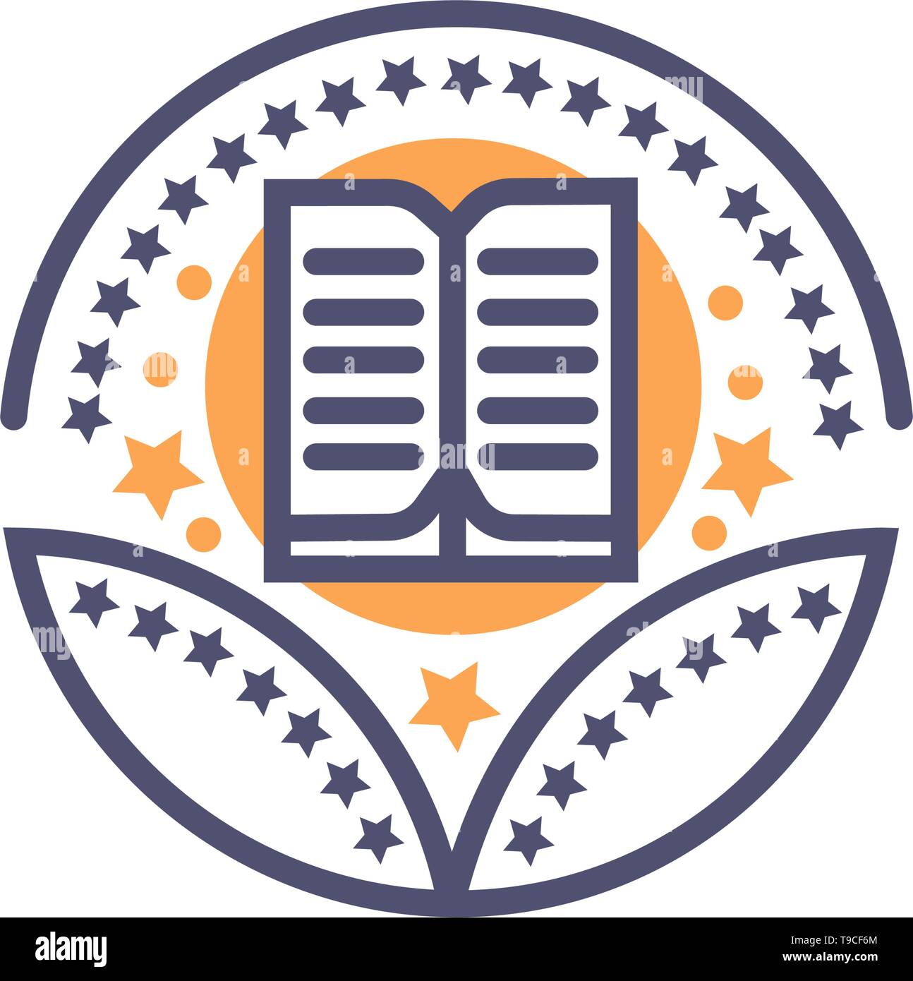 Learning award sign symbol- vector education sign Stock Vector Image ...