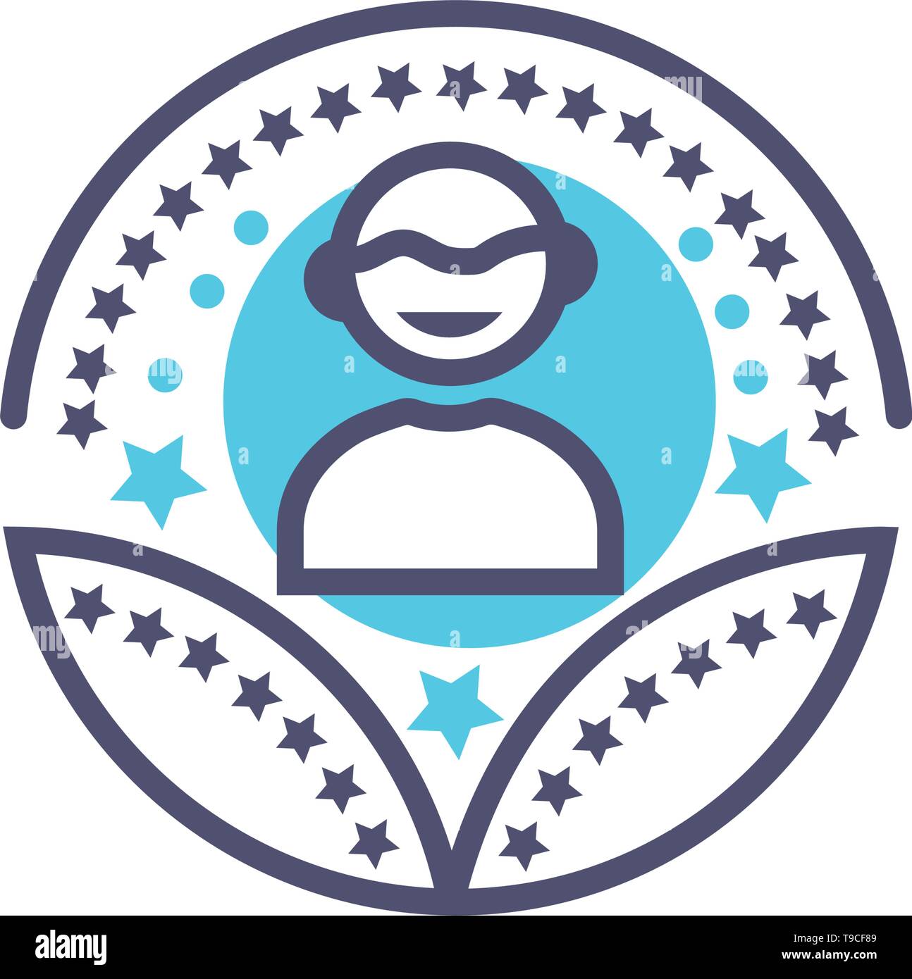 person or man award icon- vector user award sign Stock Vector Image ...