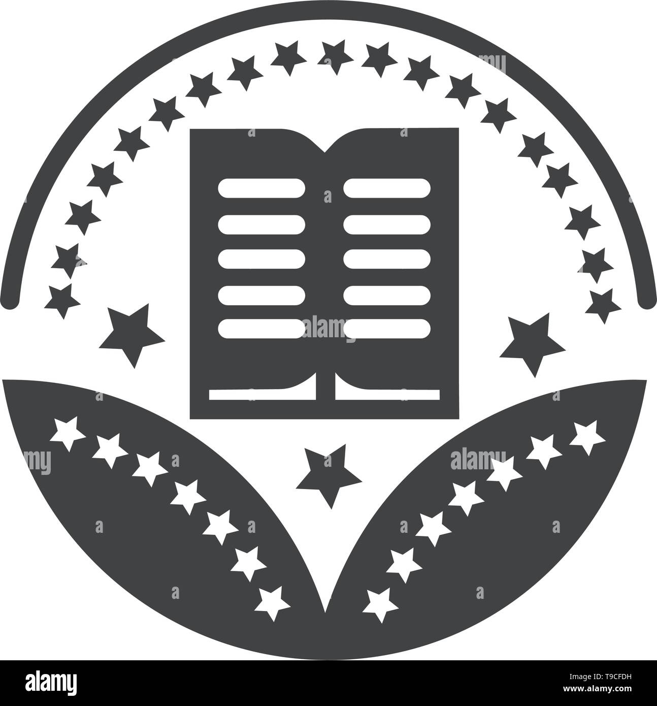 Learning award sign symbol- vector education sign Stock Vector Image ...