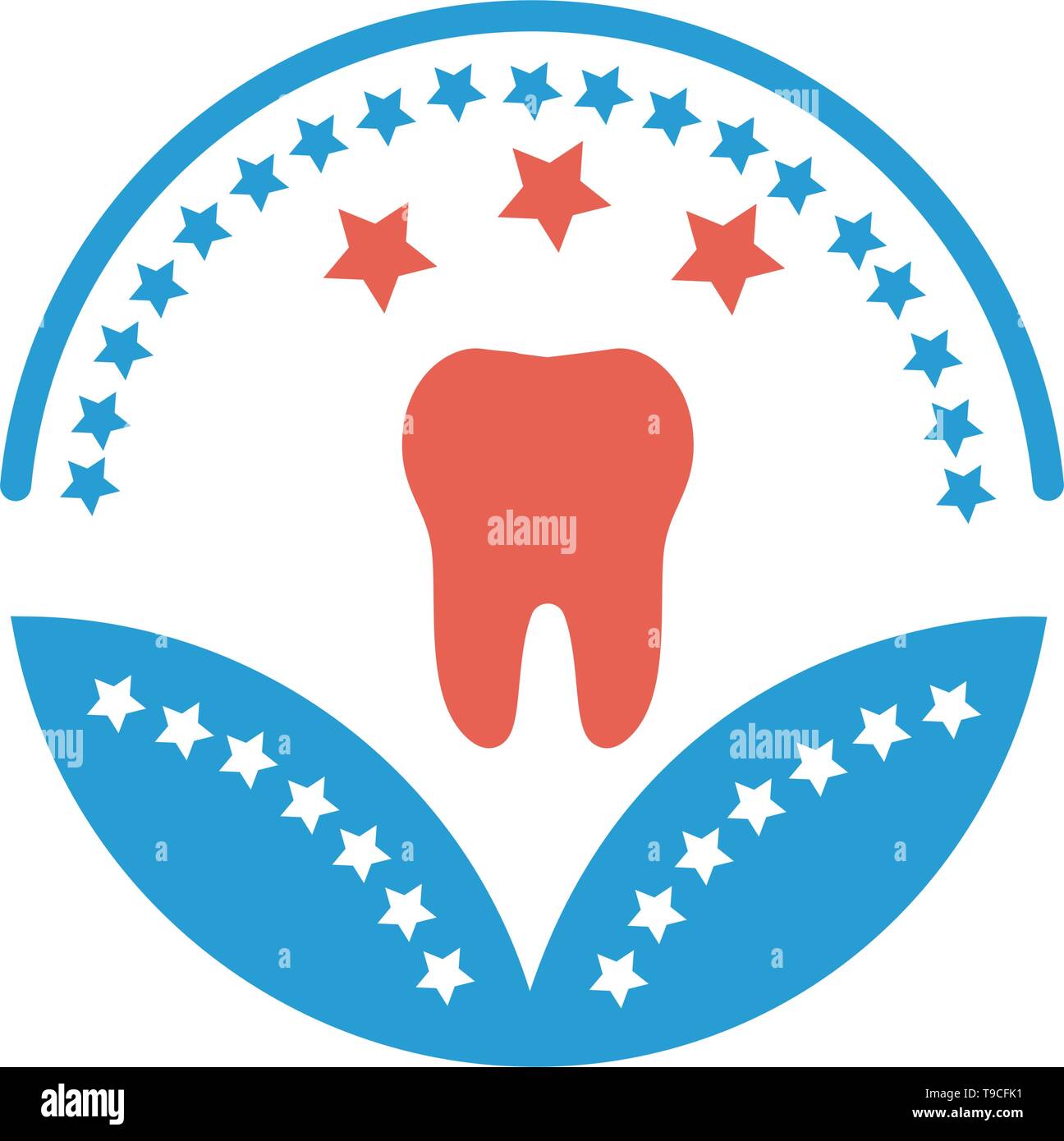 dental healthcare or medical award icon- vector healthcare sign Stock ...