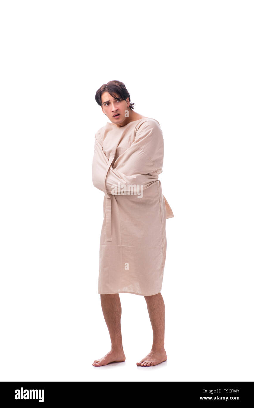 Young mad man isolated on white Stock Photo - Alamy
