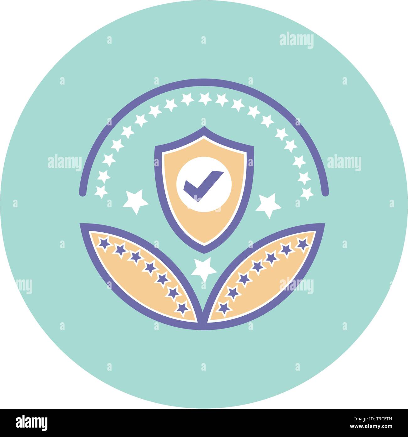 security or protection award icon- vector protection sign Stock Vector ...