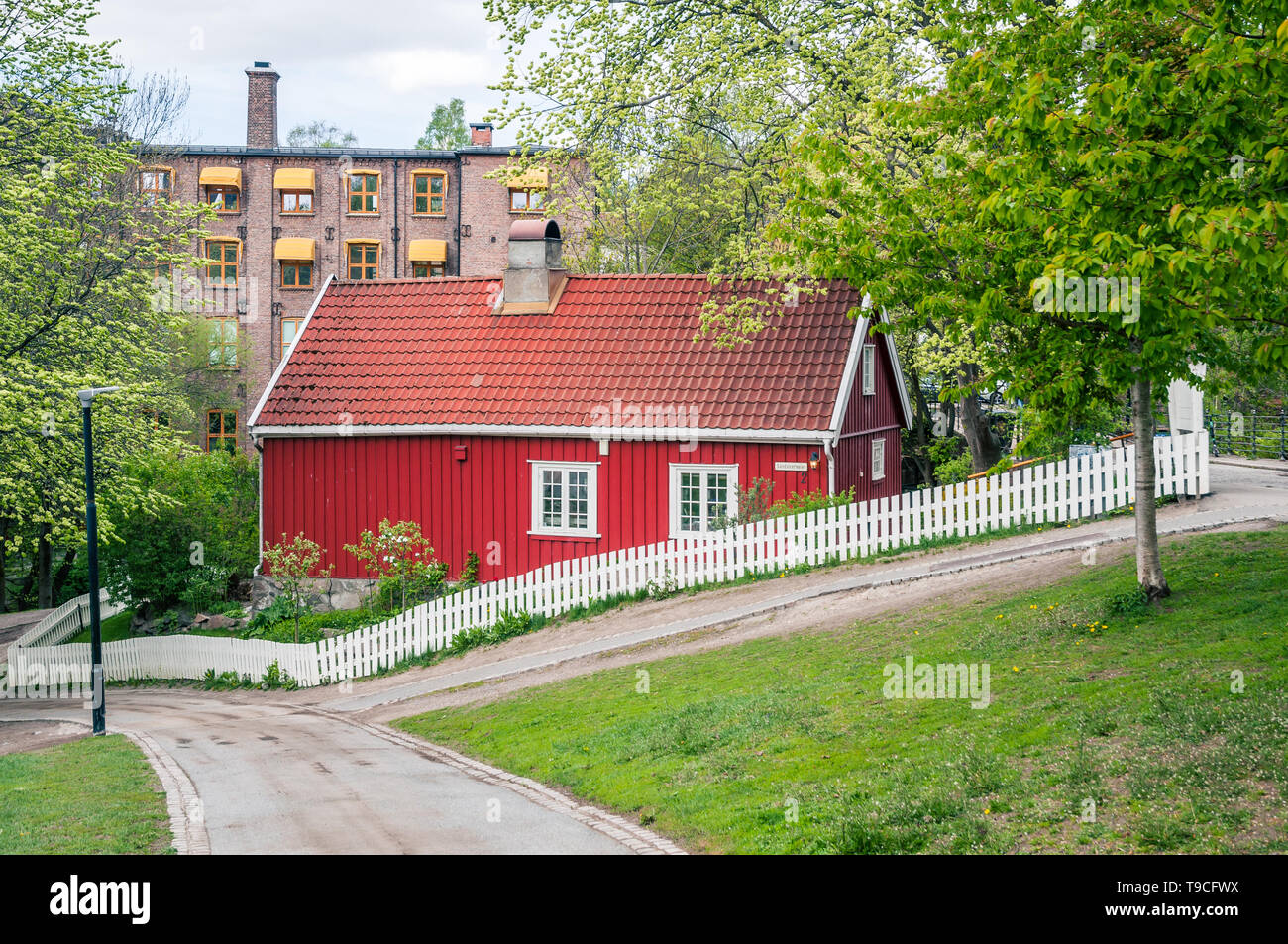 Red house from Oslo, Sandakerveien Stock Photo - Alamy