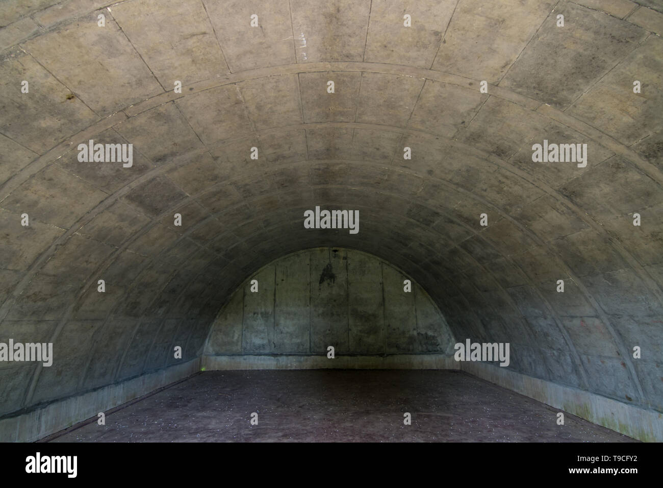 Inside one of the old WWII ammunition bunkers (also known as igloo's ...