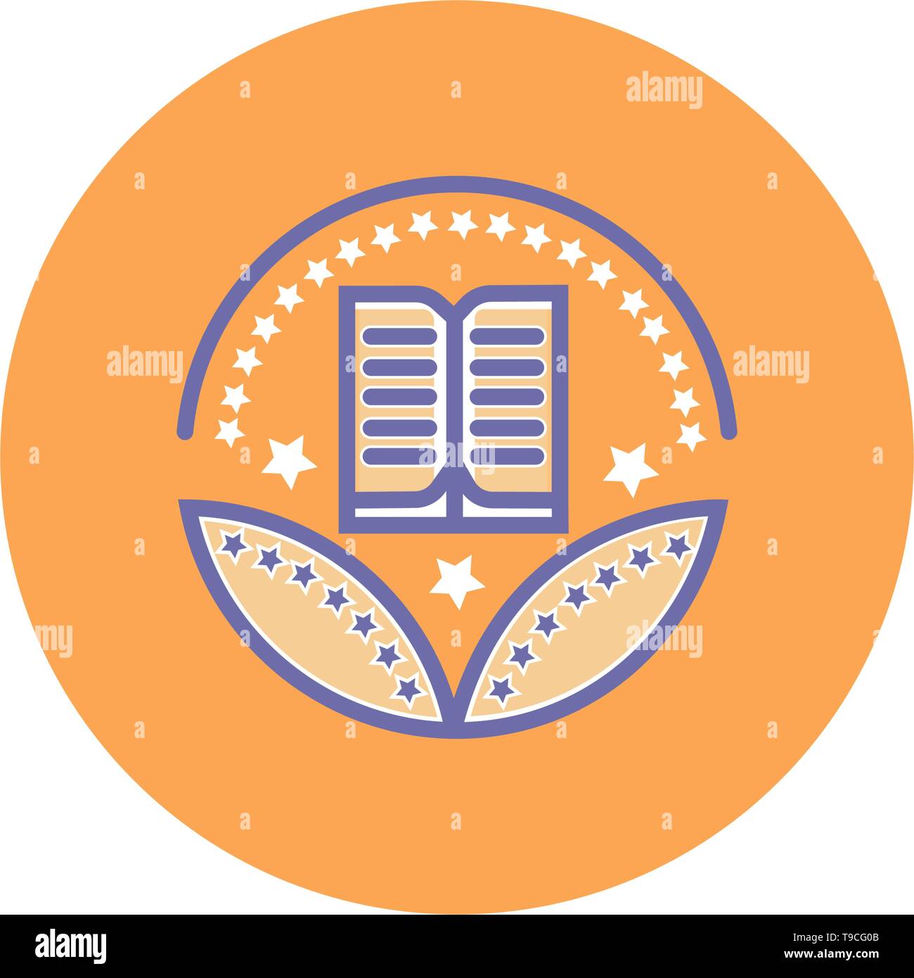 Learning award sign symbol- vector education sign Stock Vector Image ...