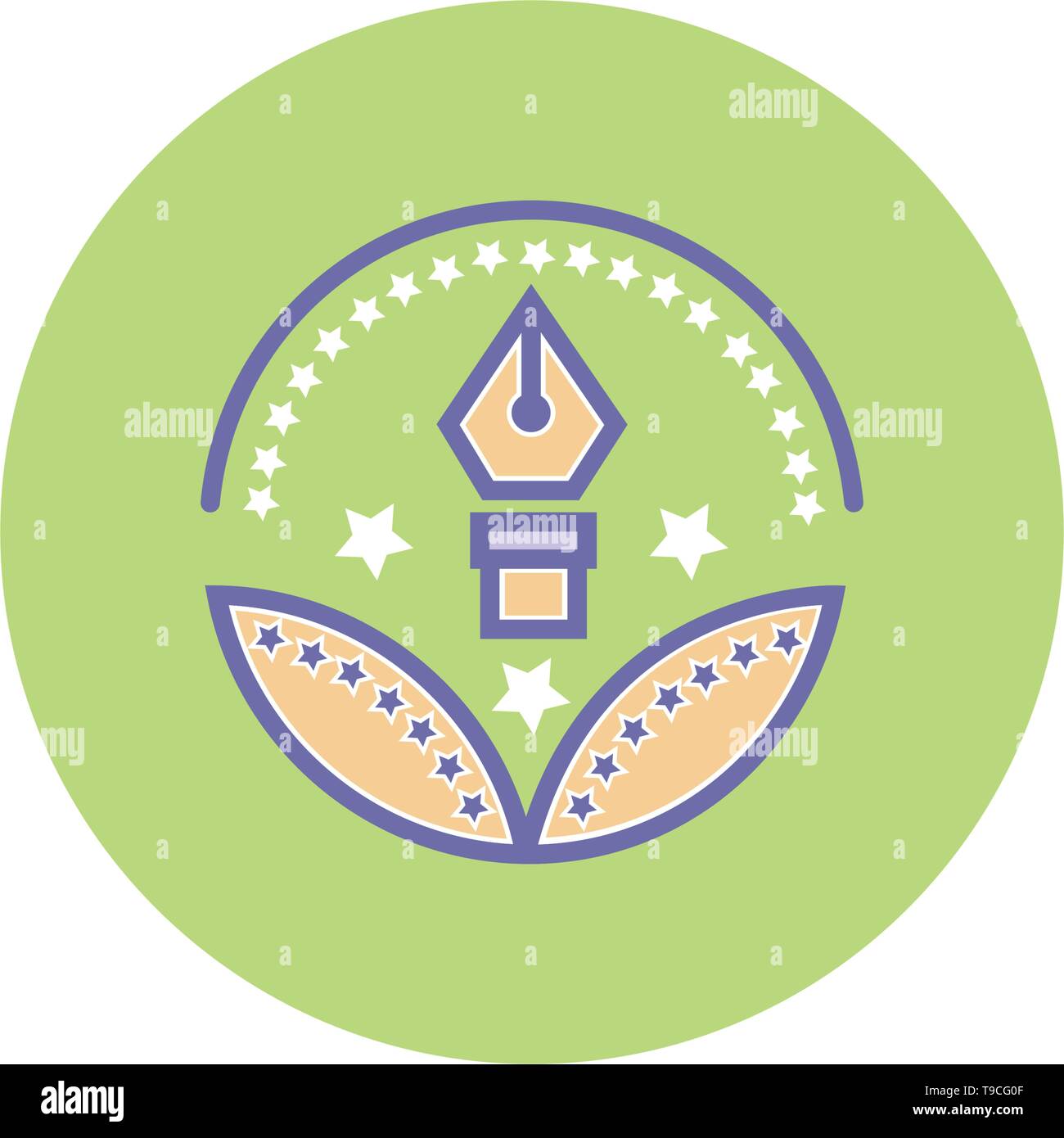 Education learning award icon- vector learning sign Stock Vector Image ...