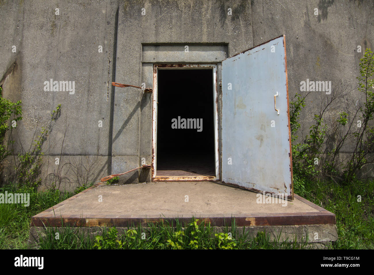 Old WWII ammunition bunkers (or igloo) at Midewin tallgrass prairie ...