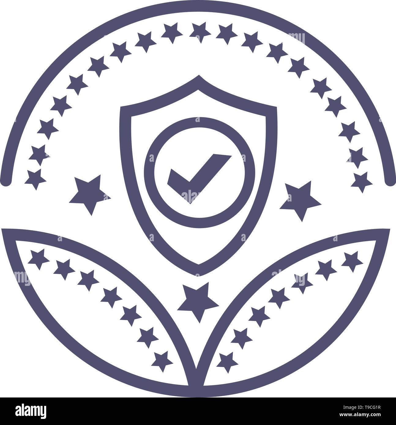 security or protection award icon- vector protection sign Stock Vector ...