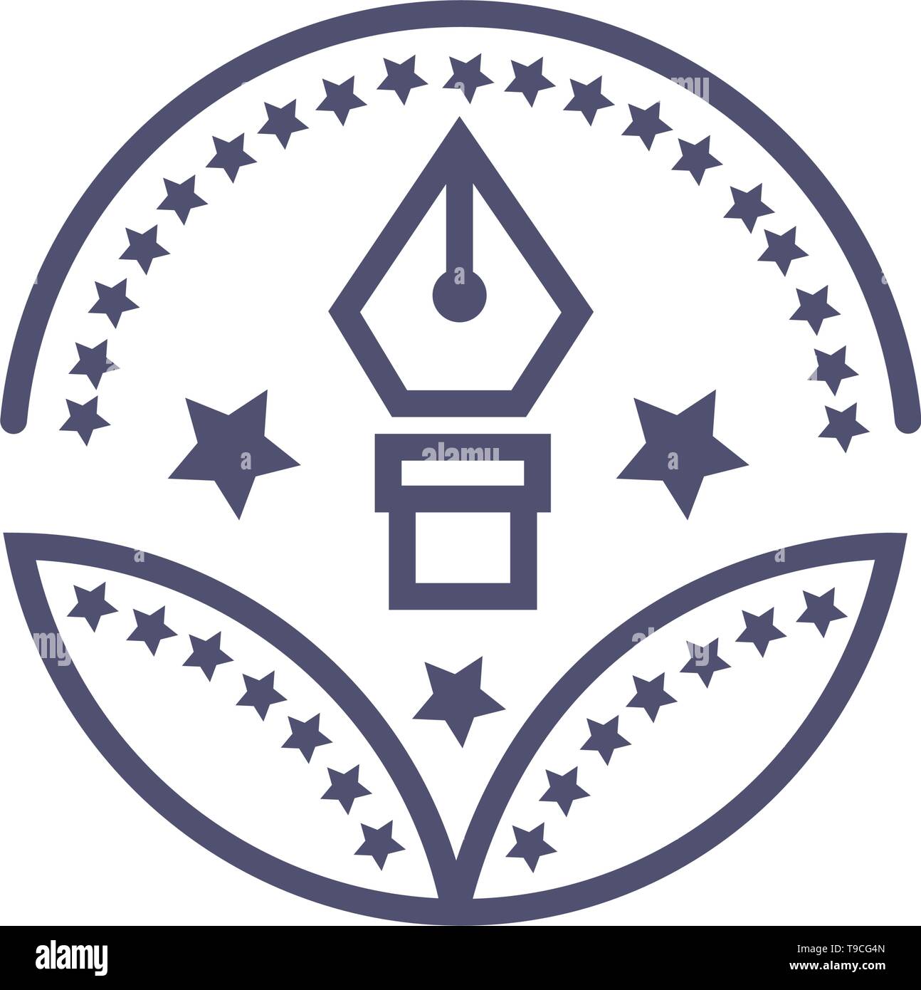 Education learning award icon- vector learning sign Stock Vector Image ...