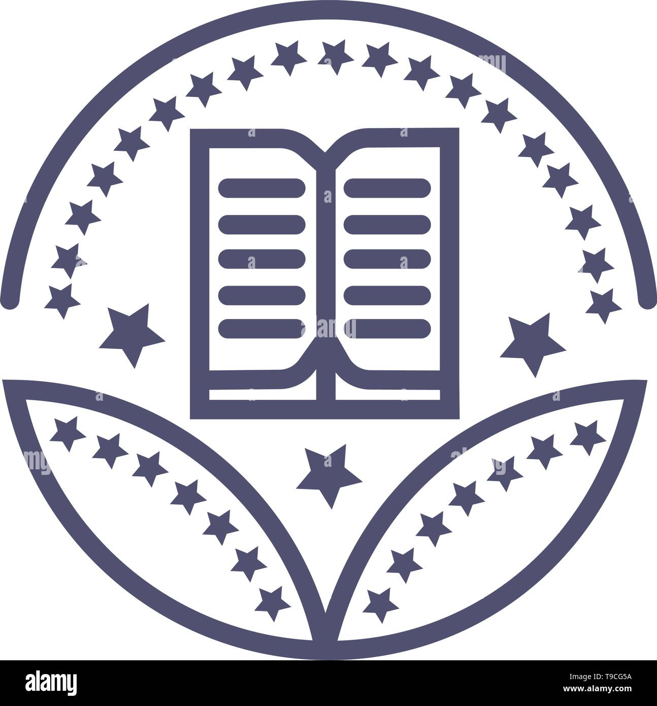 Learning award sign symbol- vector education sign Stock Vector Image ...