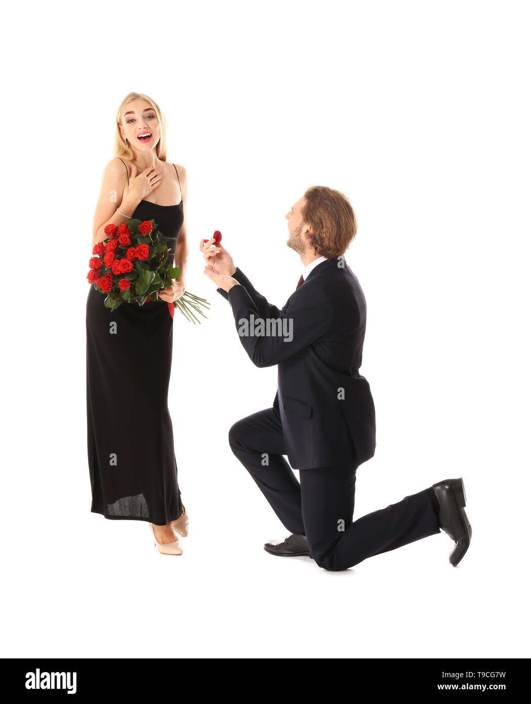 Wedding background man proposing Cut Out Stock Images & Pictures - Alamy