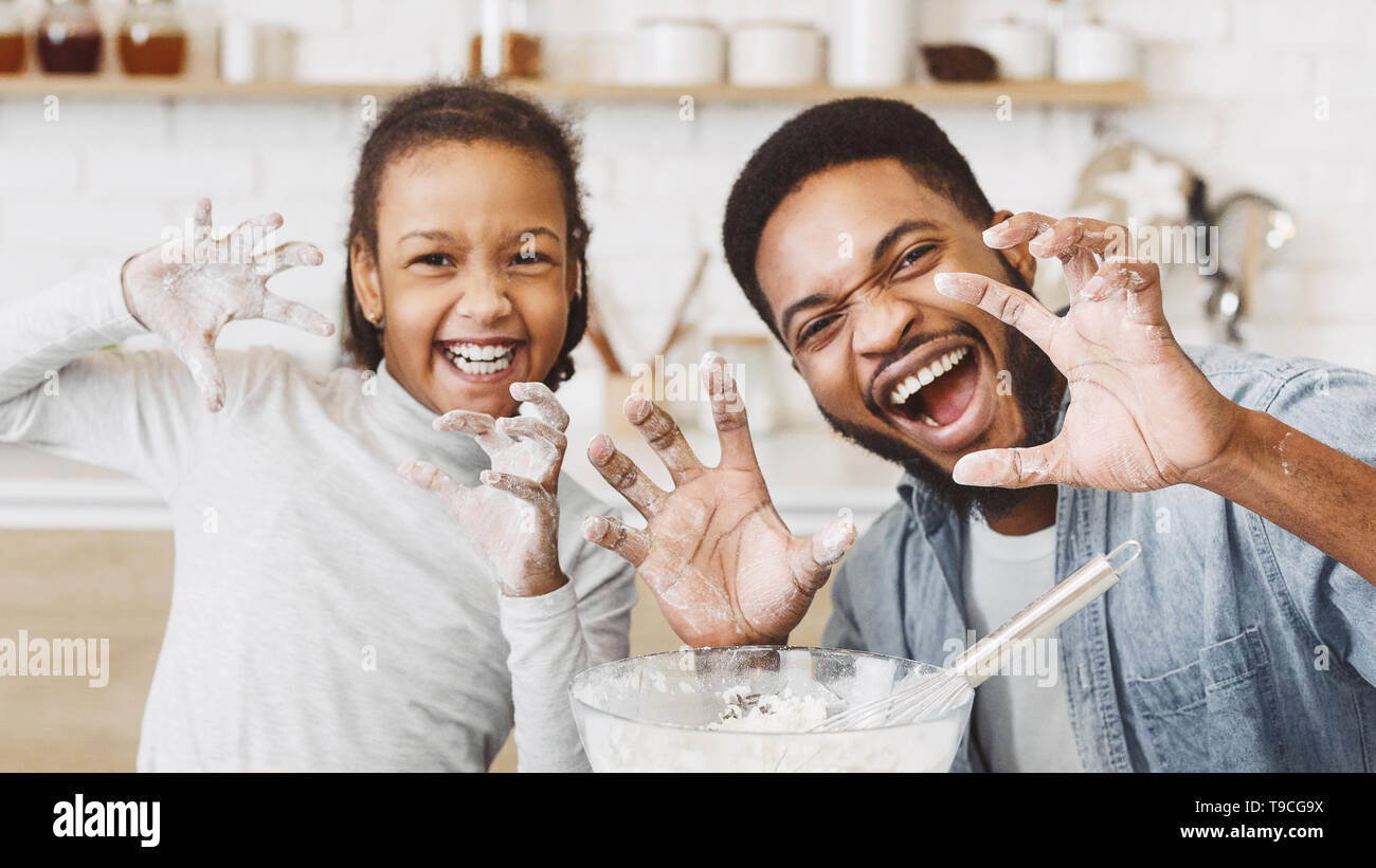 Funny cooking together concept Stock Photo - Alamy
