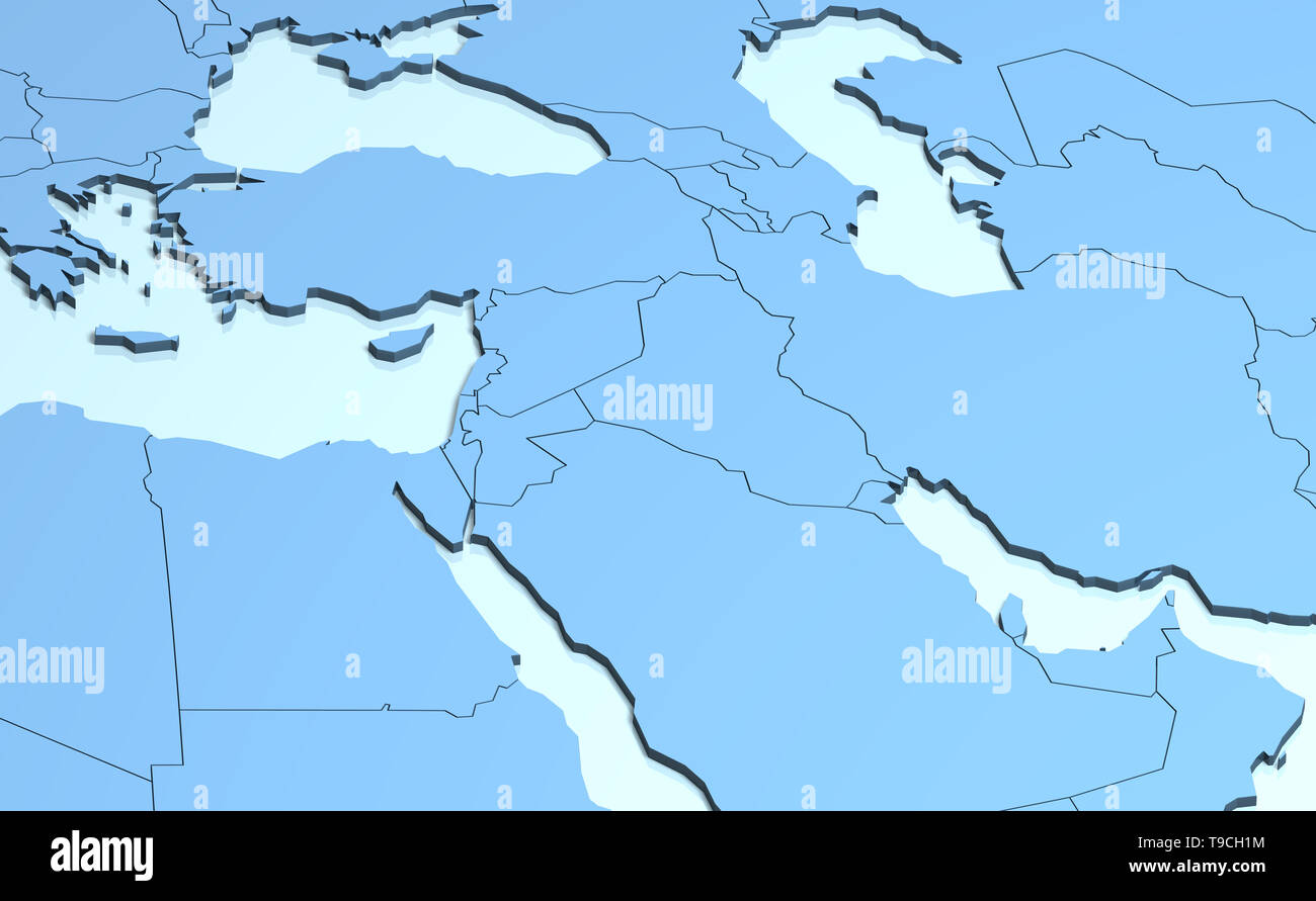 Middle east map iran mediterranean hi-res stock photography and images ...