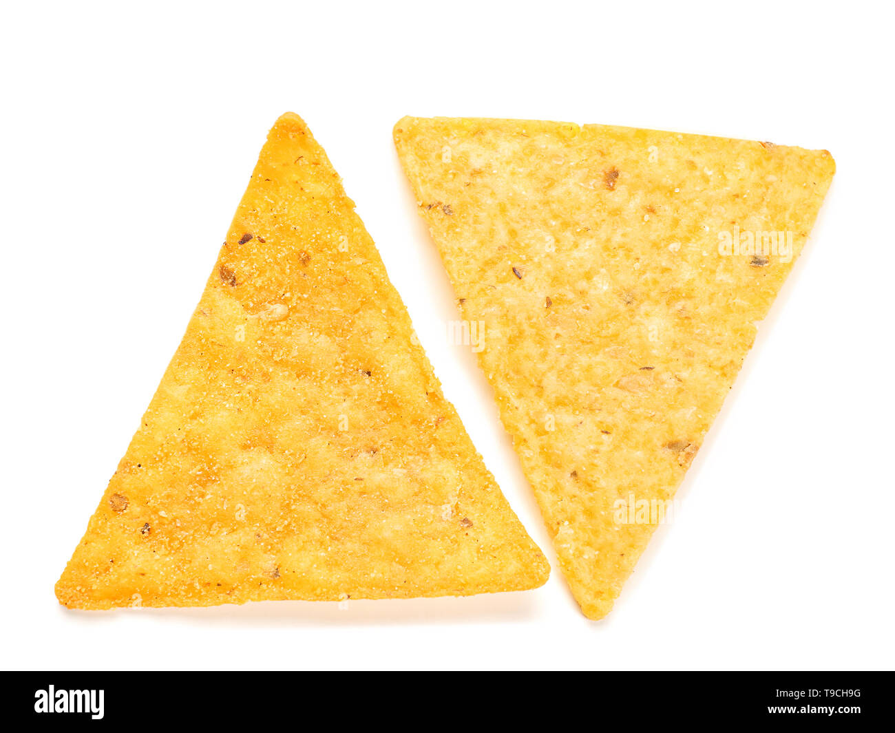 Corn chips on white background Stock Photo - Alamy