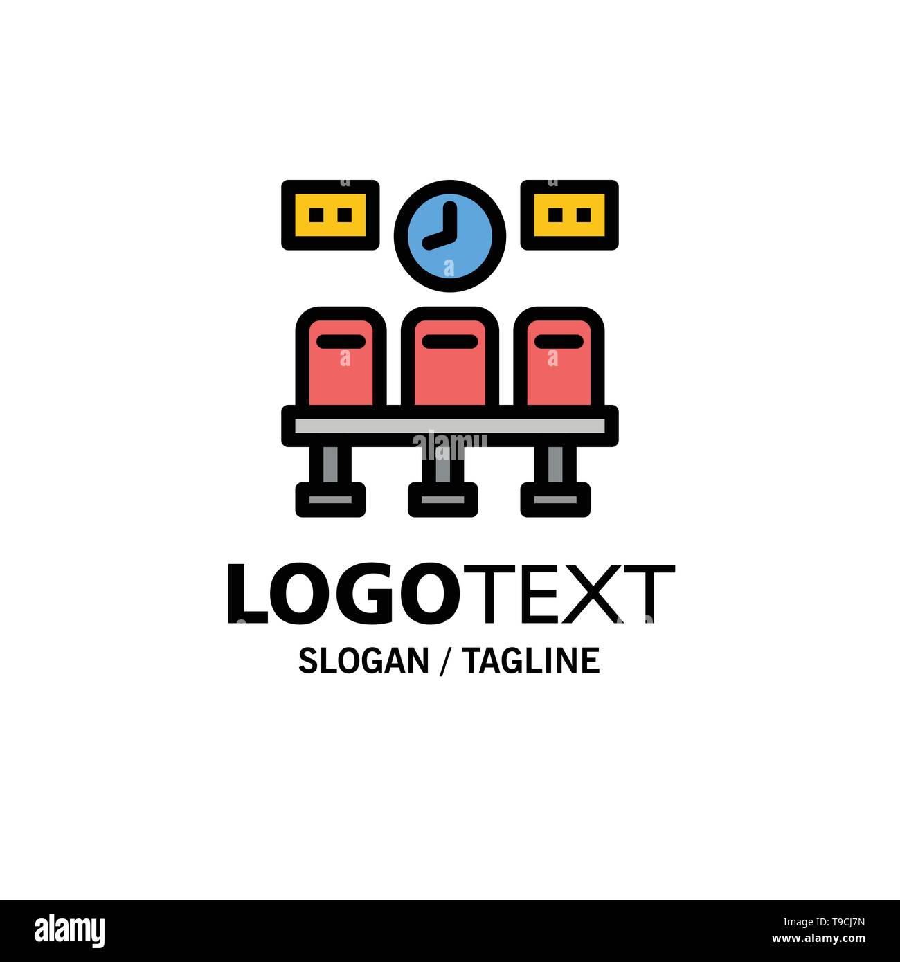 Train seats interior Stock Vector Images - Alamy