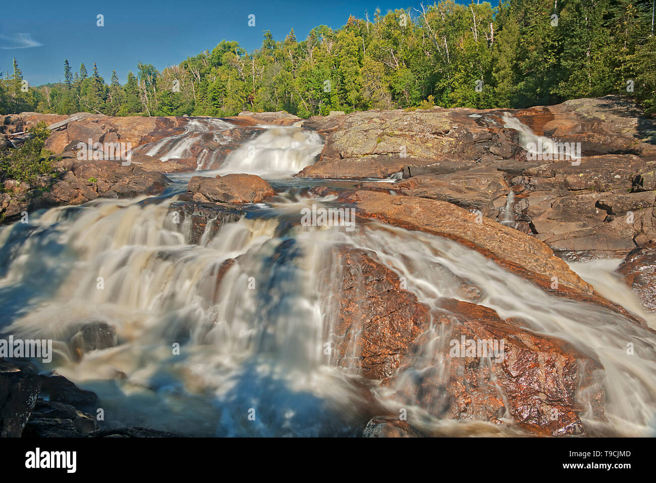 The Sand River flows over teh Sand River Falls and empties into Lake ...