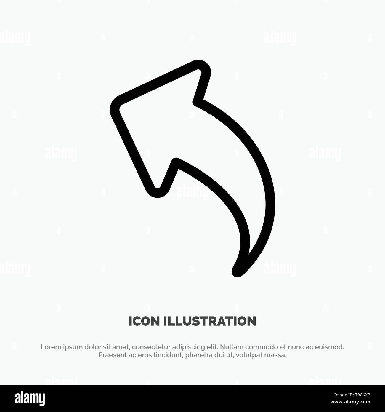 Arrow, Up, Back Line Icon Vector Stock Vector Image & Art - Alamy