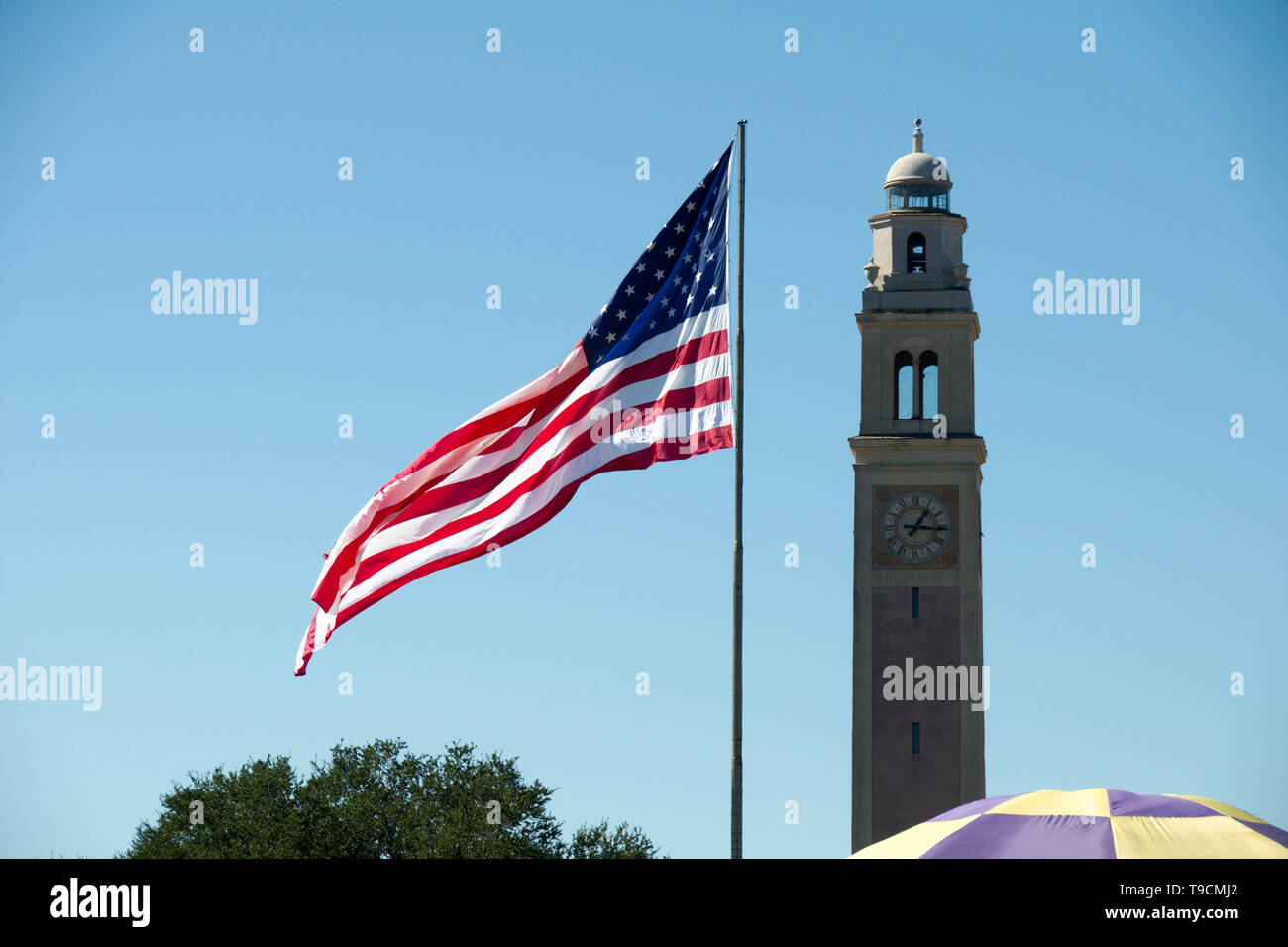 Baton Rouge, Louisiana, USA - 2019: Flag of the United States at the ...