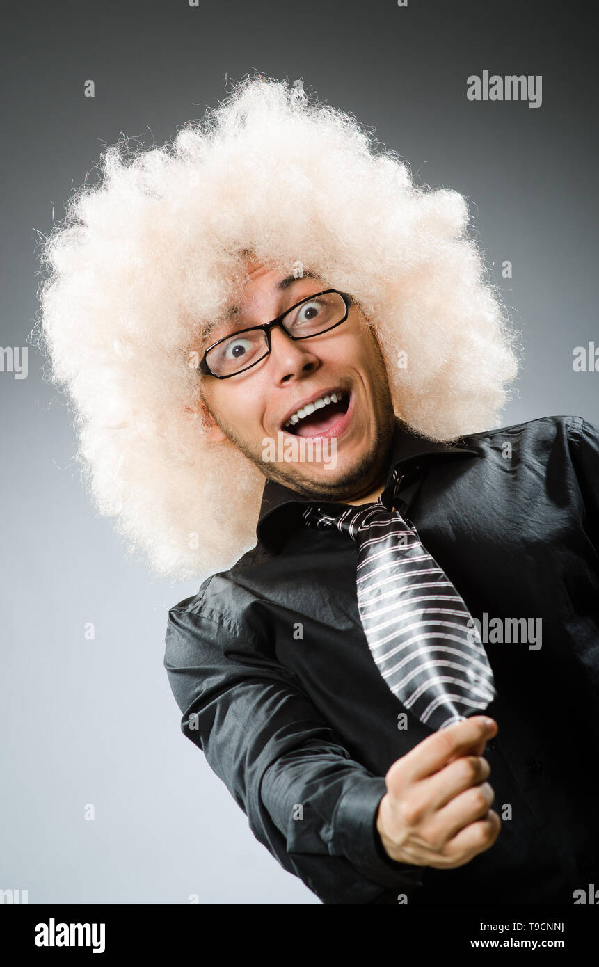 Man with funny hair style Stock Photo - Alamy