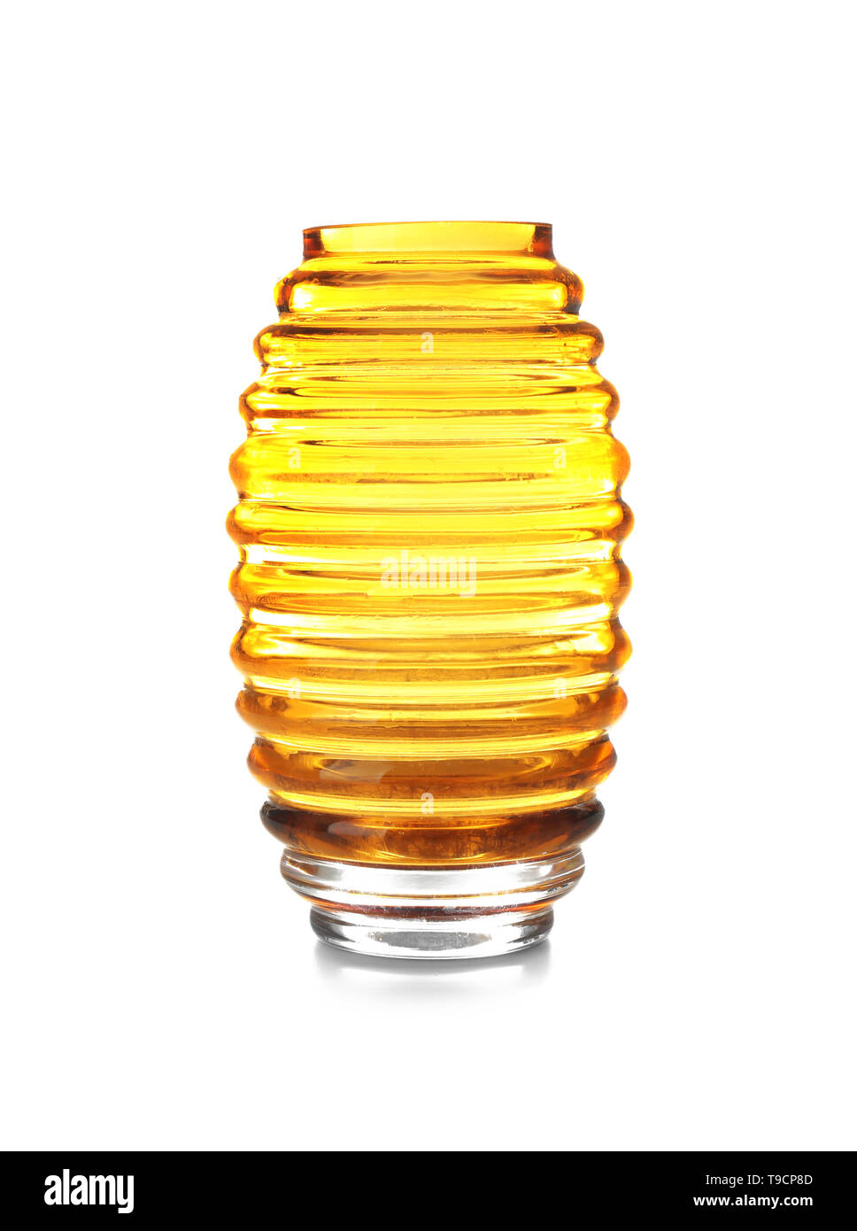 Beautiful glass vase on white background Stock Photo - Alamy